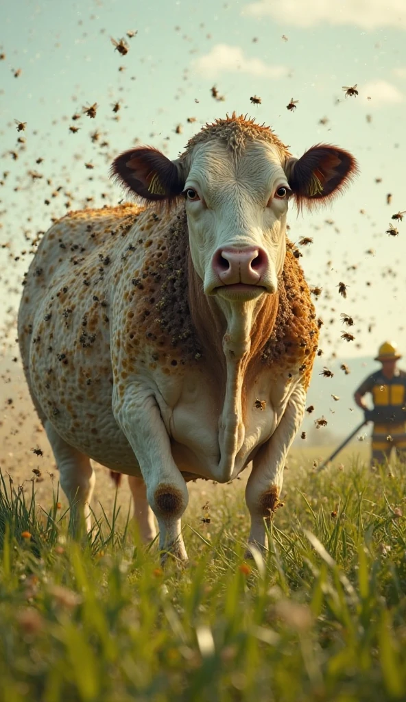 "A **hyper-realistic 8K cinematic shot** in the **same lush green ...