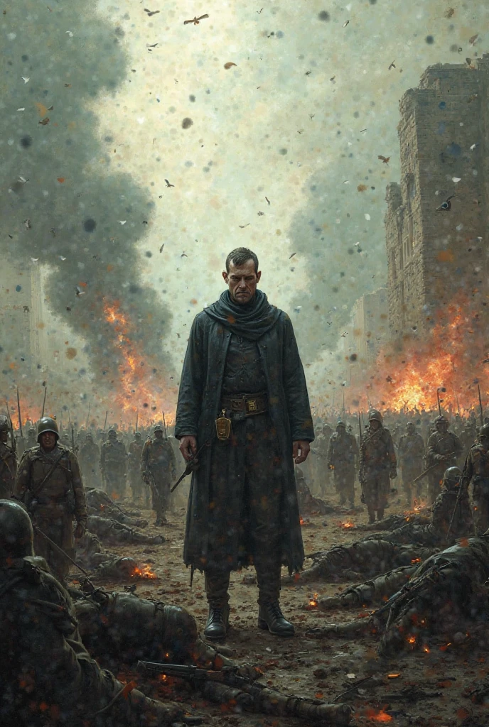 Jeremiah had no choice but to create a war in which many, many soldiers died - SeaArt AI