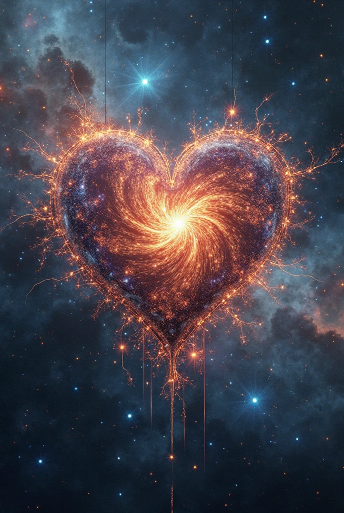 Generate a mobile image with a great background about the universe and ...
