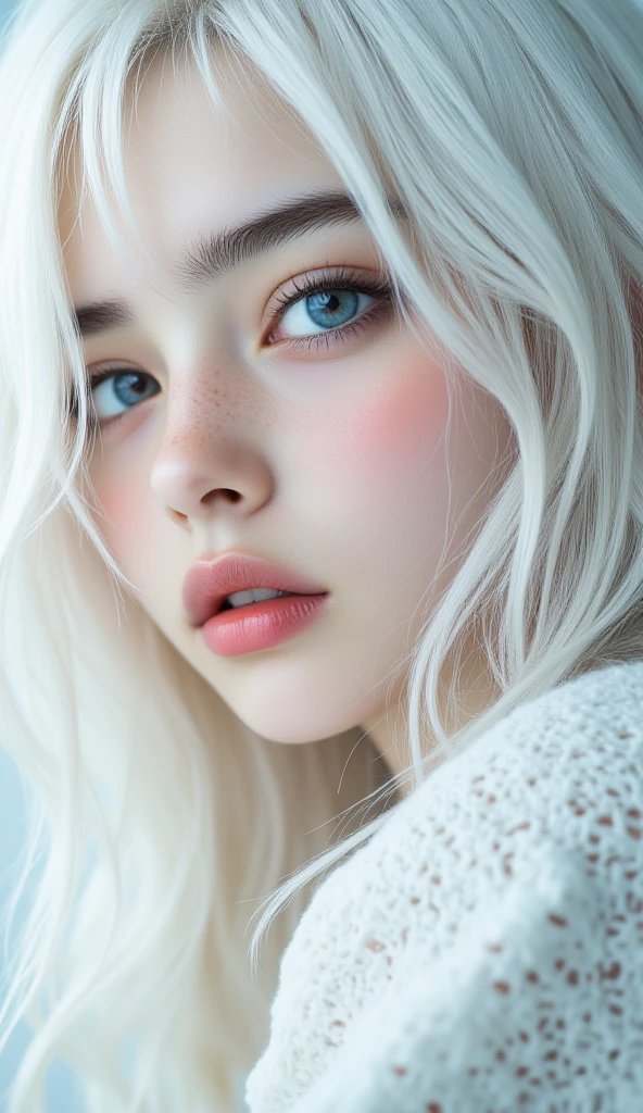 8k, masterpiece, highest quality, Ethereal, albino, heterochromia ...
