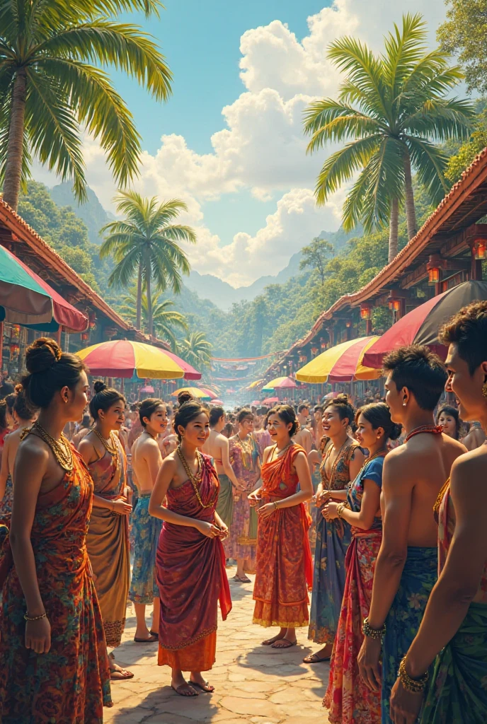 Create me an image of men and women in South East Asia - SeaArt AI