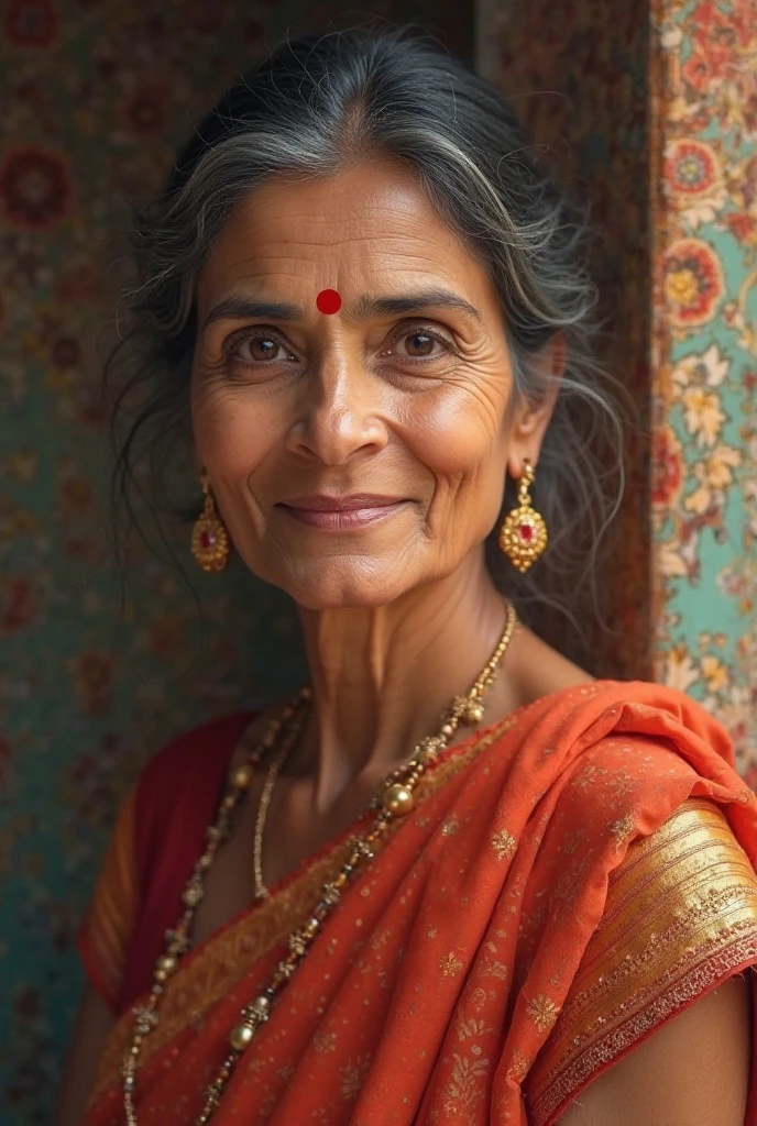 Beautiful indian aunt - SeaArt AI