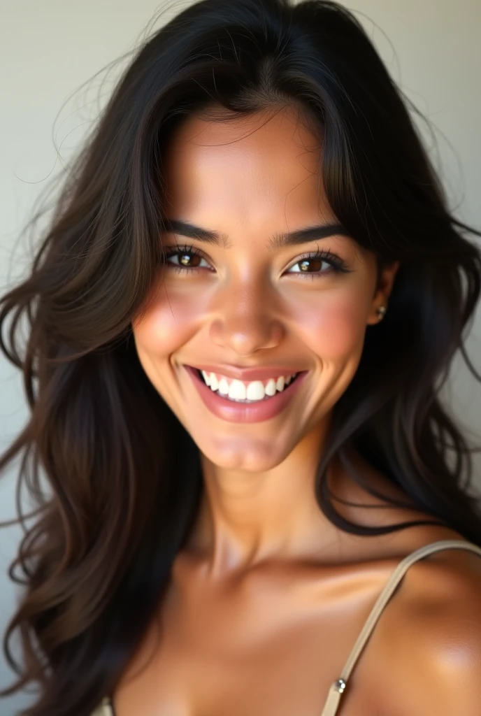 A 19-year-old model with black hair, fair skin, a natural smile - SeaArt AI