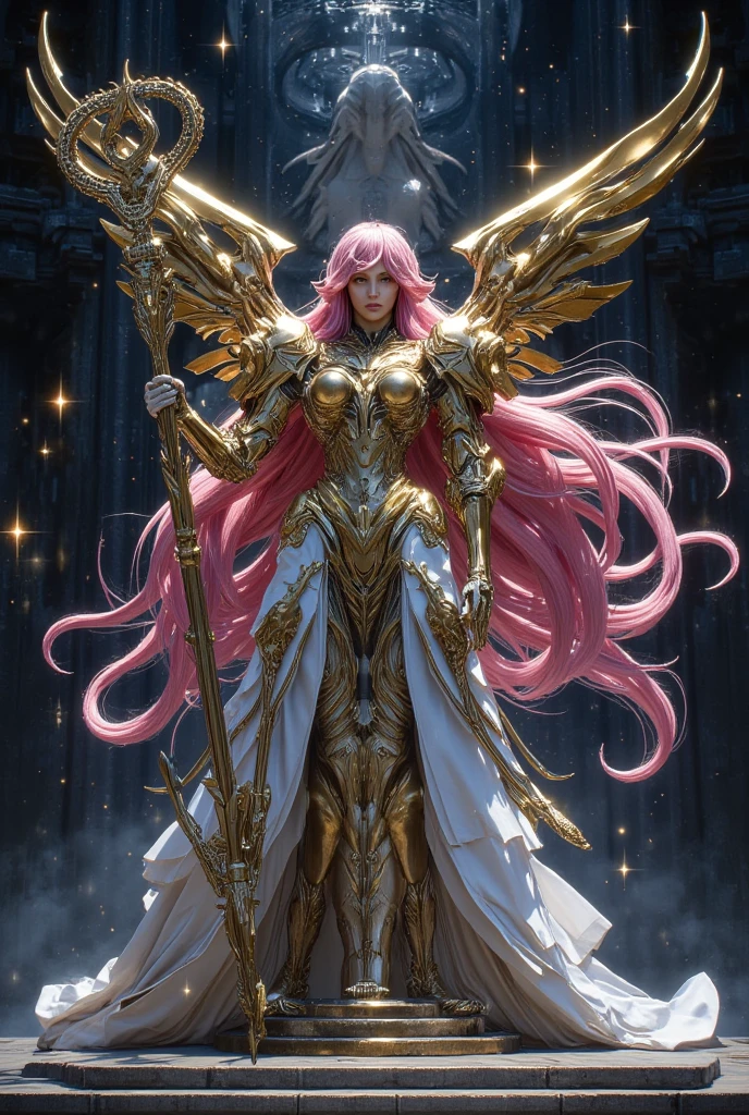 Saint Seiya; goddess Athena; Long, pink hair , Oriental style - SeaArt AI