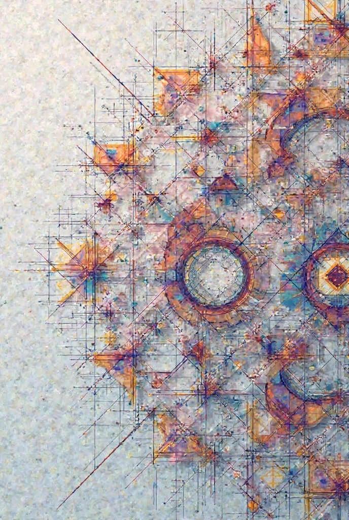 Pixel, geometry embroidery pattern - SeaArt AI