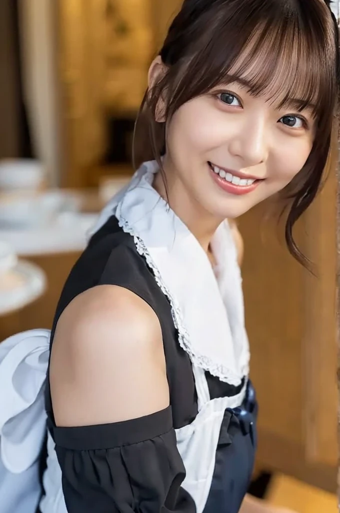 Beautiful girl in maid clothes， Japanese、realistic、woman、Maid - SeaArt AI