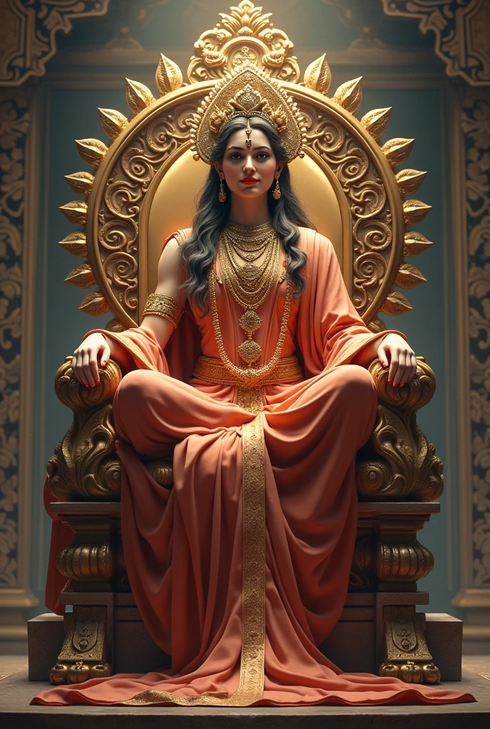 Sinhasan sitting for God status - SeaArt AI