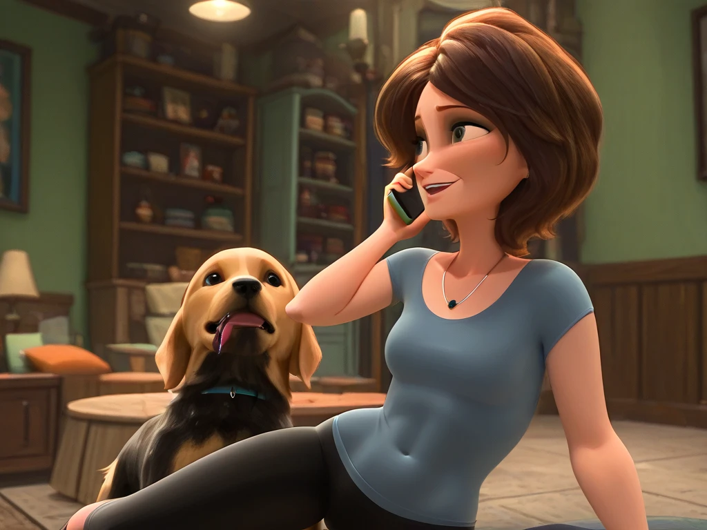 Sexy Aunt Cass doing sexy yoga with a dog riding the. Your houses ...