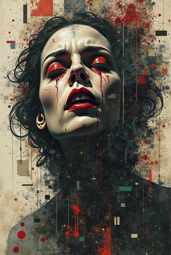 Poster about fear, Collage - SeaArt AI