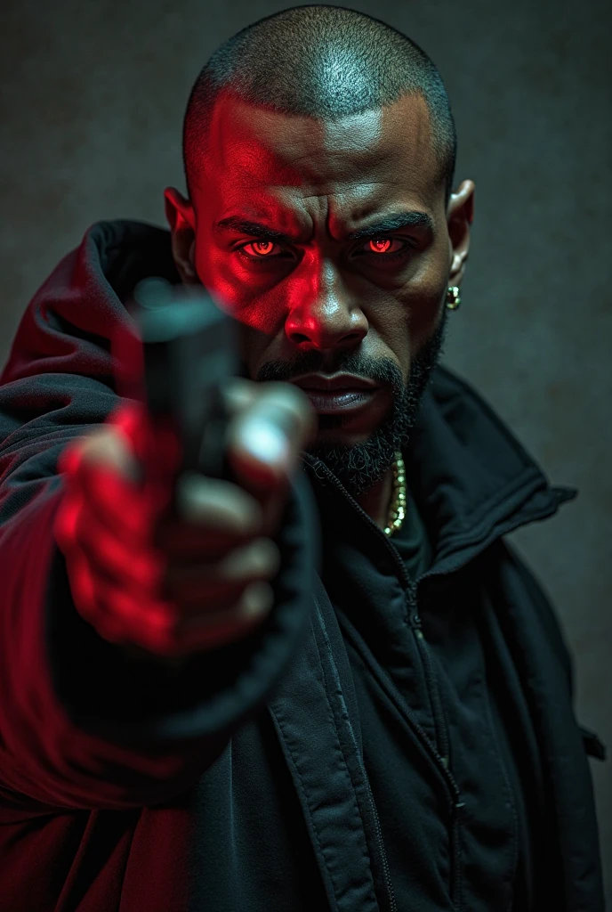 Take me a picture of rapper lazerdim700 holding a glock in his hand ...