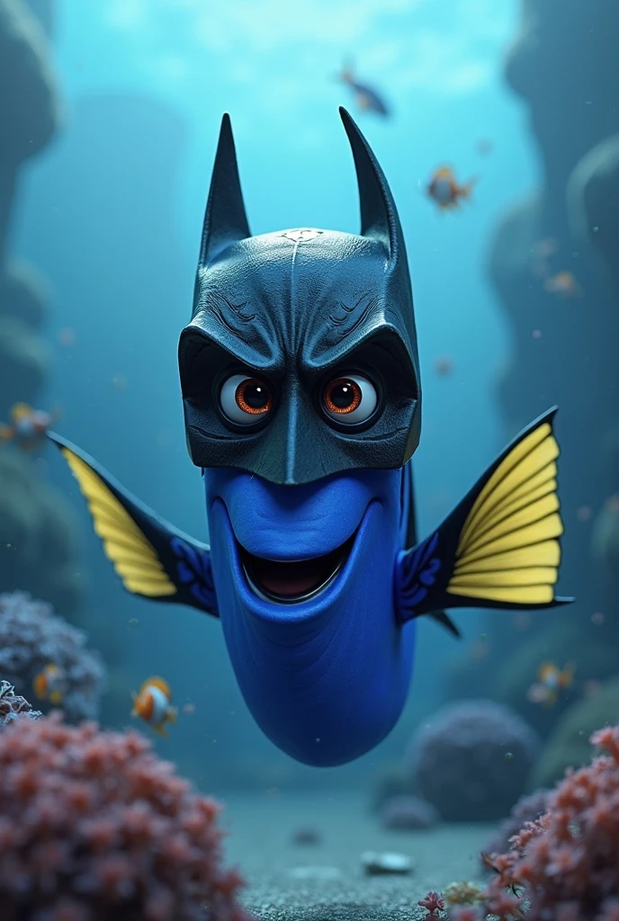 Dory from Finding Nemo with the Batman mask - SeaArt AI