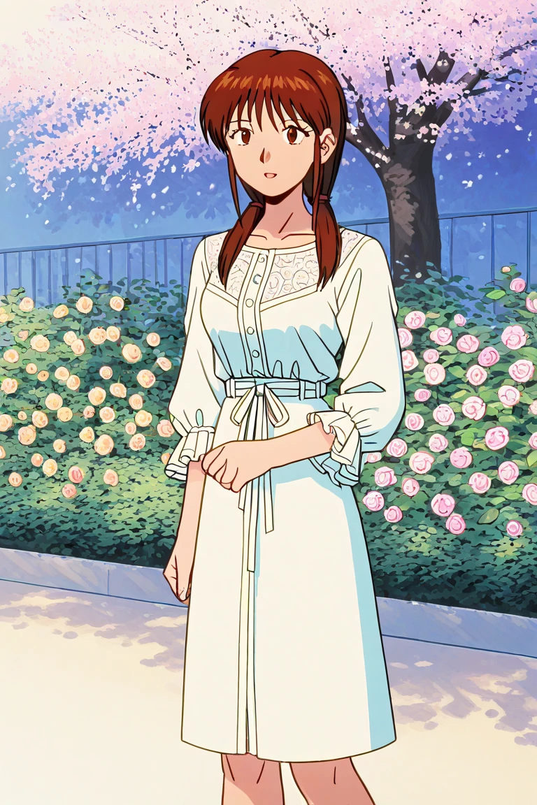 _Murai Julia AA, slender figure,brown hair、twin tails、A slender woman ...