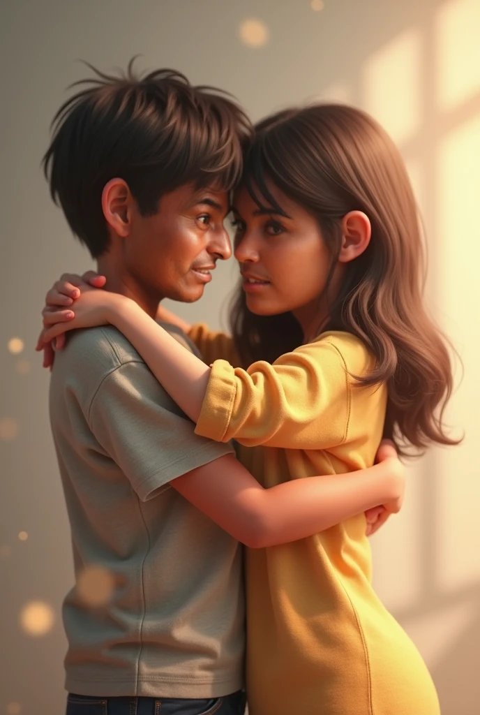 A hug between two people - SeaArt AI