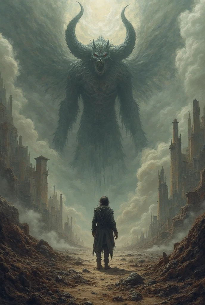 Music album cover. World devastated by war with demons in the ...