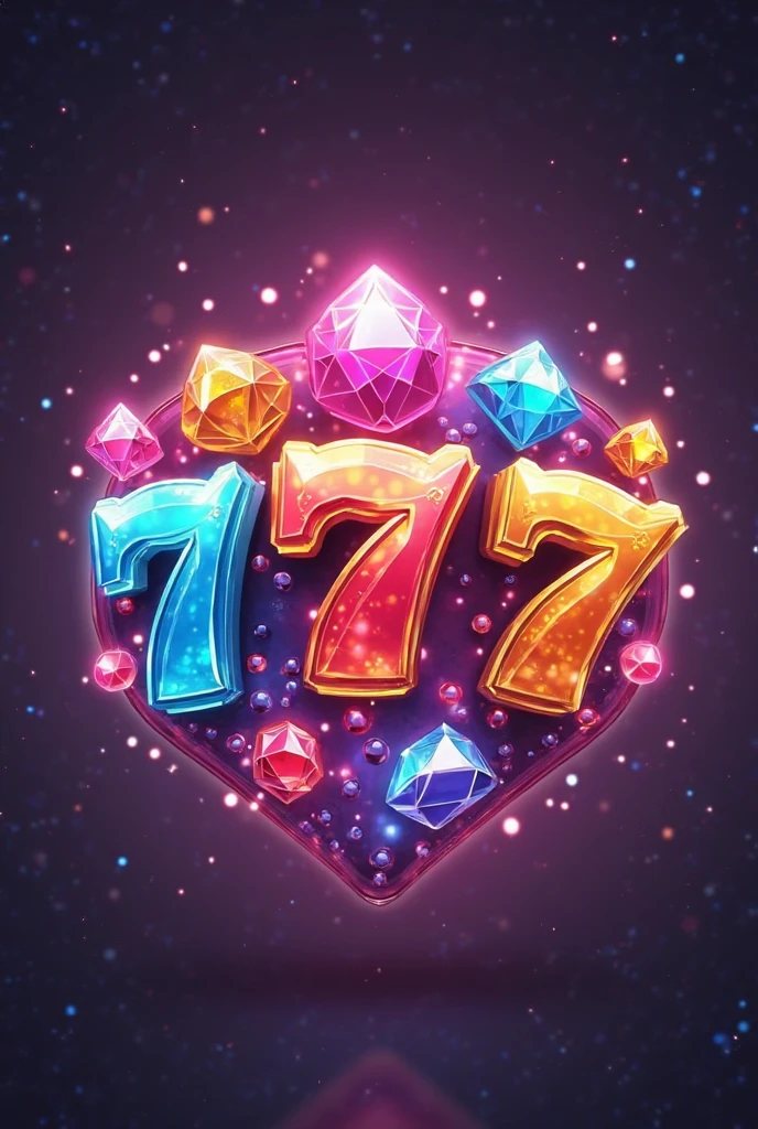 Game icon，Gems in the form of 777，high quality photo， - SeaArt AI