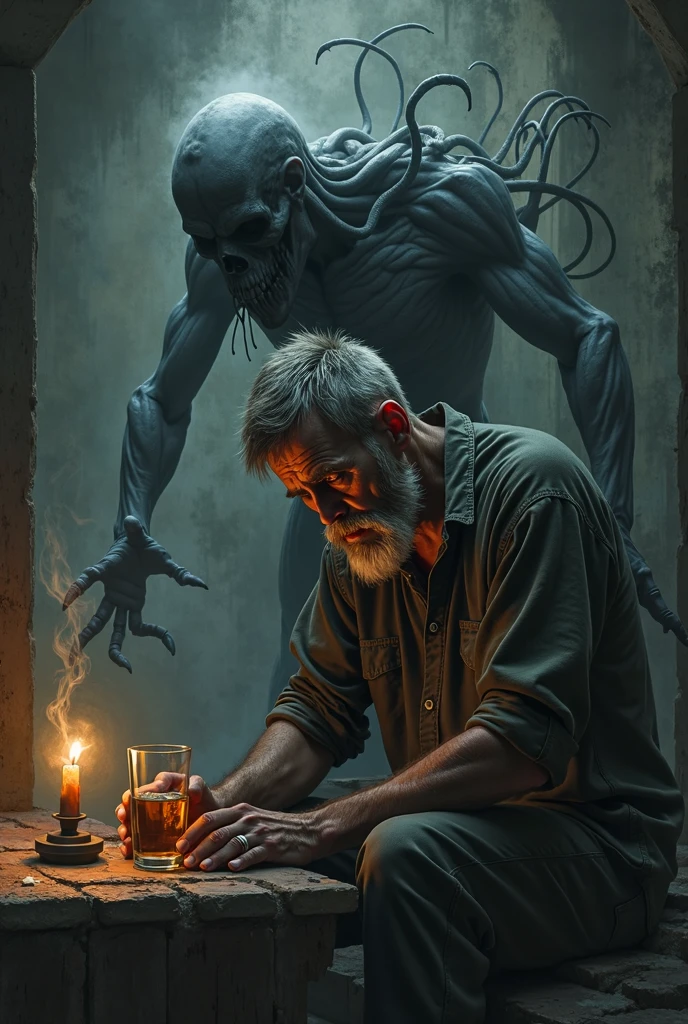 Several evil spirits through the back of the neck, sucking the energy ...