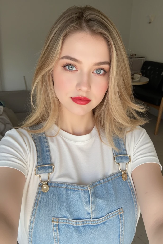 Acute Russian girl taking a selfie full body down ankle she's wearing a ...