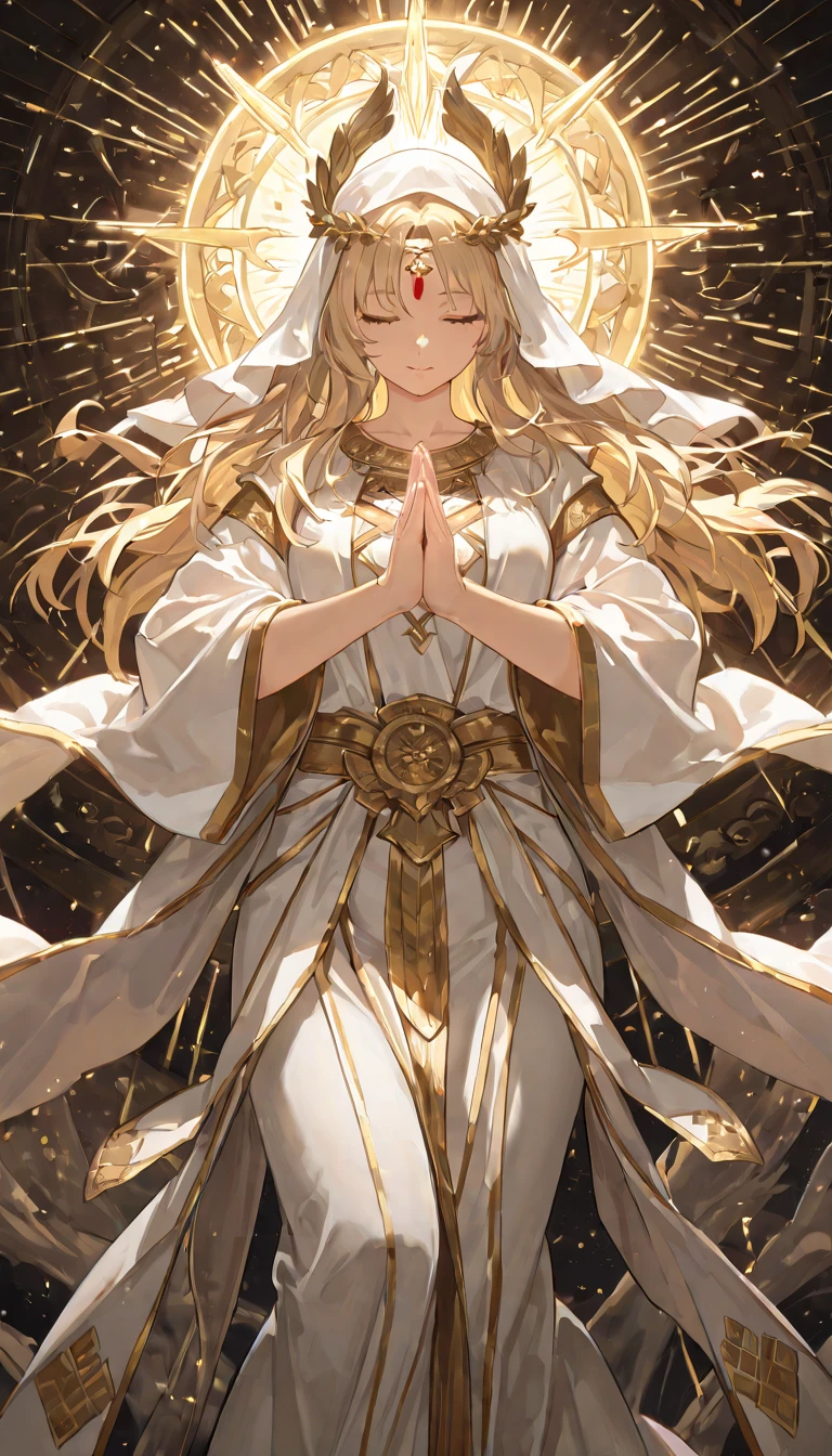 Beautiful girl, God, Prayer, Anime - SeaArt AI