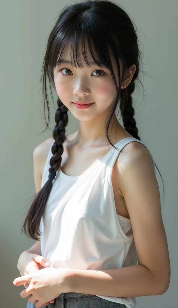 Portrait photo,masterpiece, nsfw,8k,(13yo Japanese Girl, 152 Height cm ...