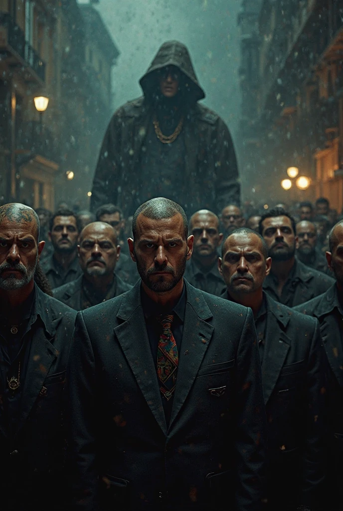 Let's draw a crowd of Turkish mafia standing up to the screen - SeaArt AI