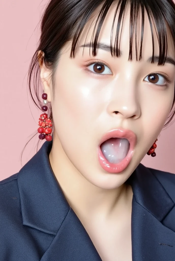 Perfect Hirose Suzu A tongue full of saliva is just an inconspicuous tongue 3 - SeaArt AI