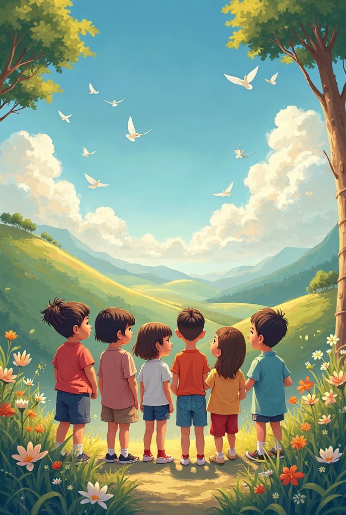 Draw a creative poster drawing that shows the essence of peace ...