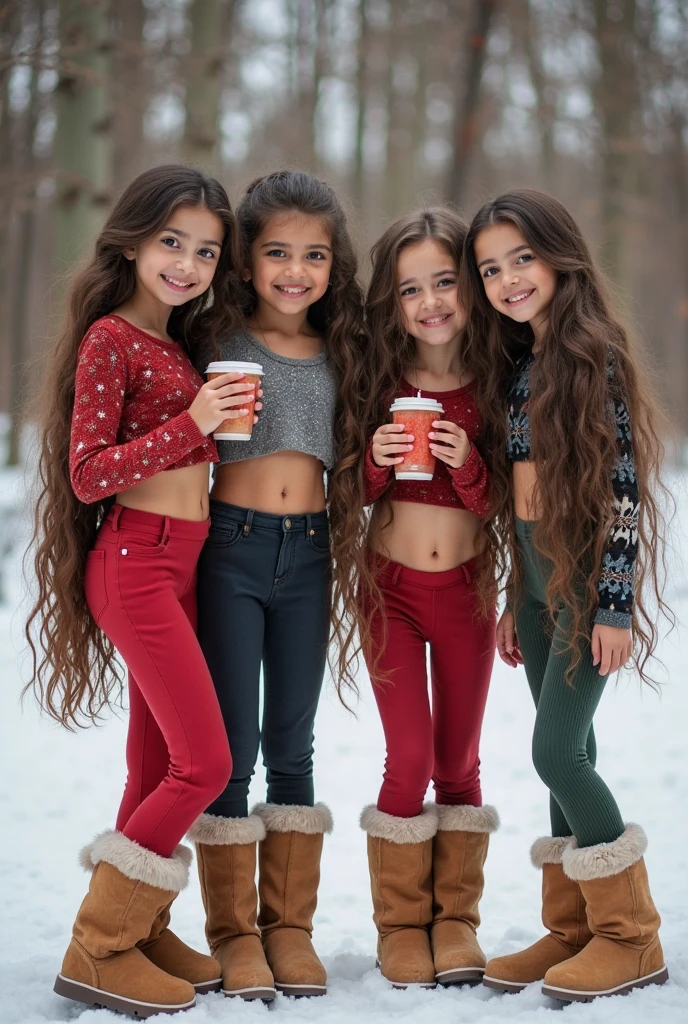 Four cute arabic girls, appear to be curvy 7years old, beautiful happy ...
