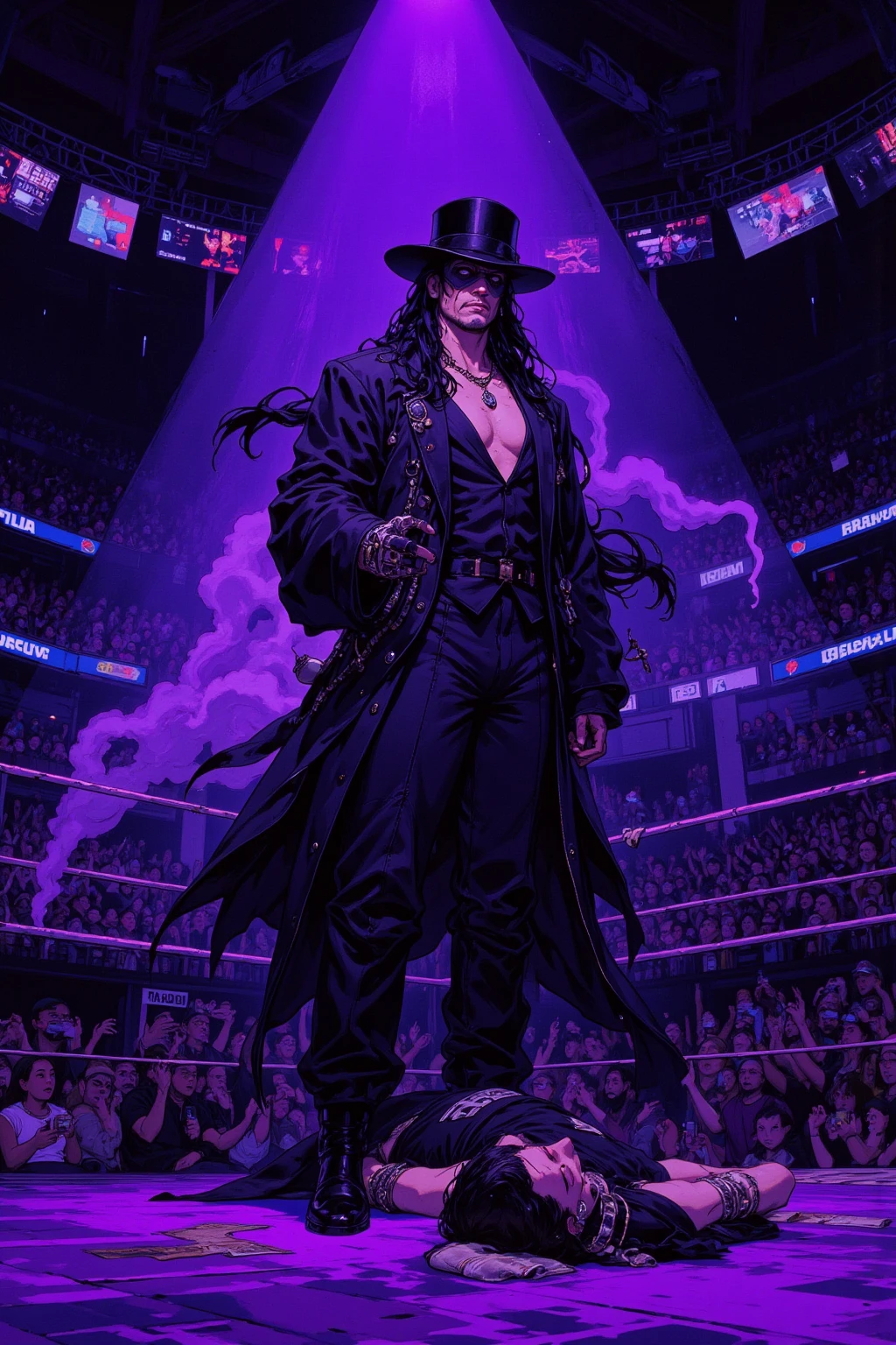 Fan art of the scene where the undertaker decides to get a knee drop ...