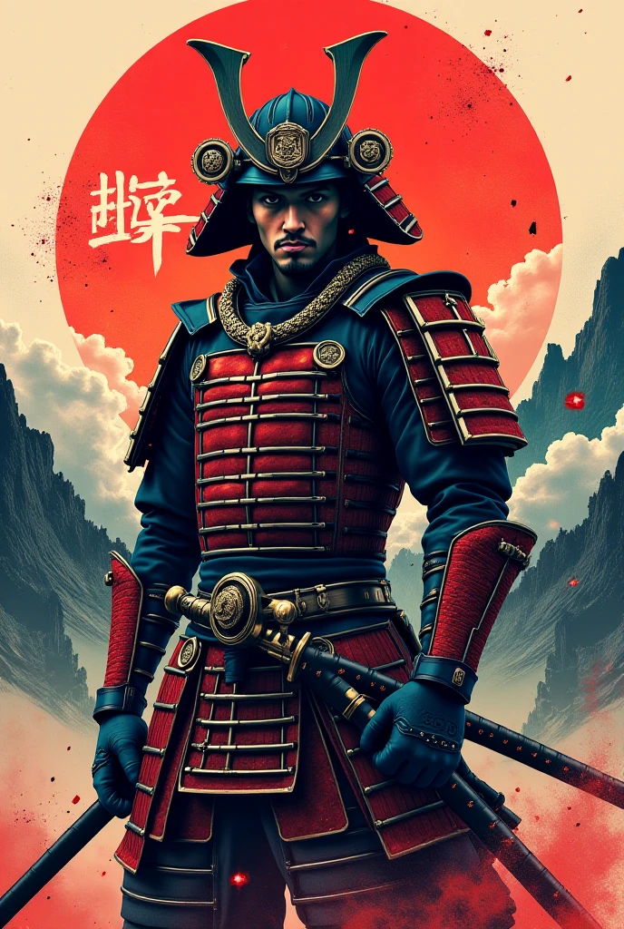 BDANICK name ,with samurai animation for rapper poster - SeaArt AI