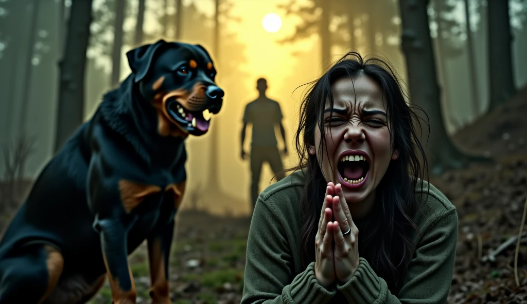 Create a hyper-realistic and emotionally intense image that captures a ...