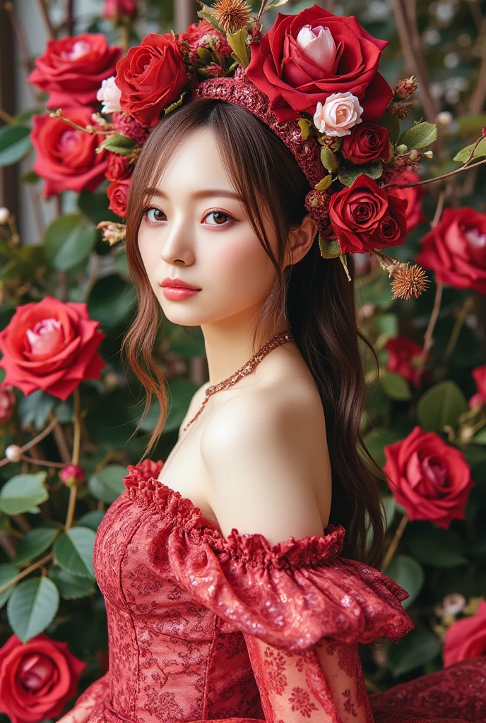 Rose Queen, astonishingly gorgeous woman, 8k Resolution, bold - SeaArt AI