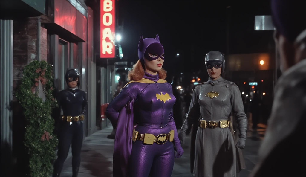 A gritty Gotham street. Barbara, now in a makeshift Batgirl outfit ...