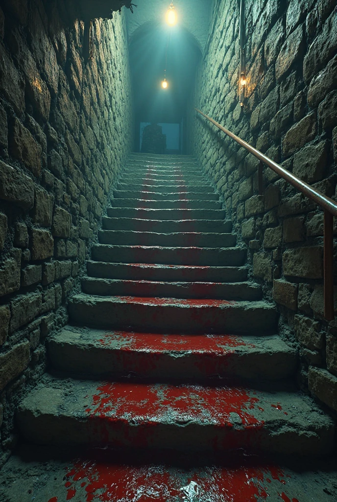 POV: You step onto a decayed stone staircase spiraling endlessly ...