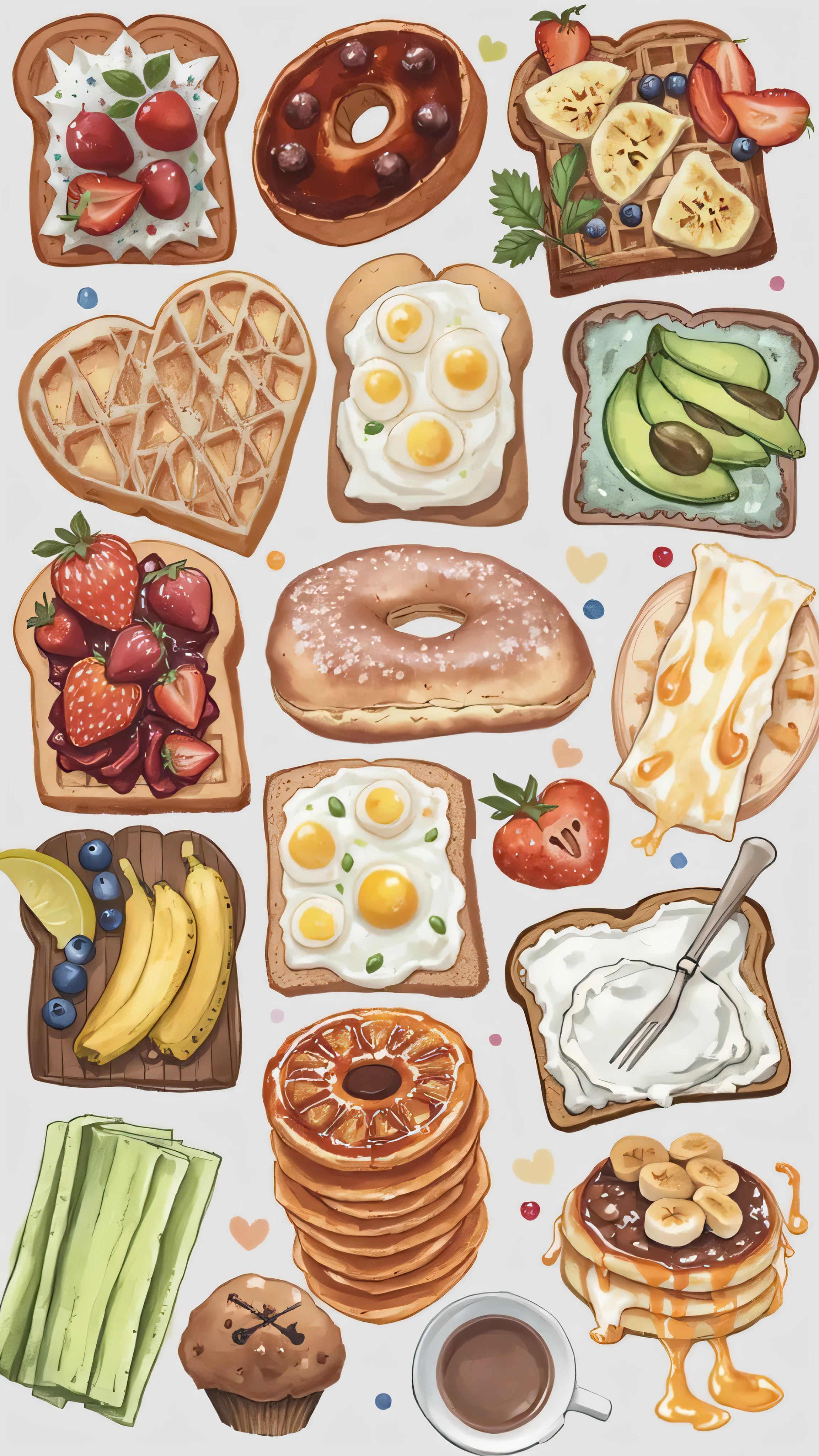 A close up of a bunch of food on a table - SeaArt AI