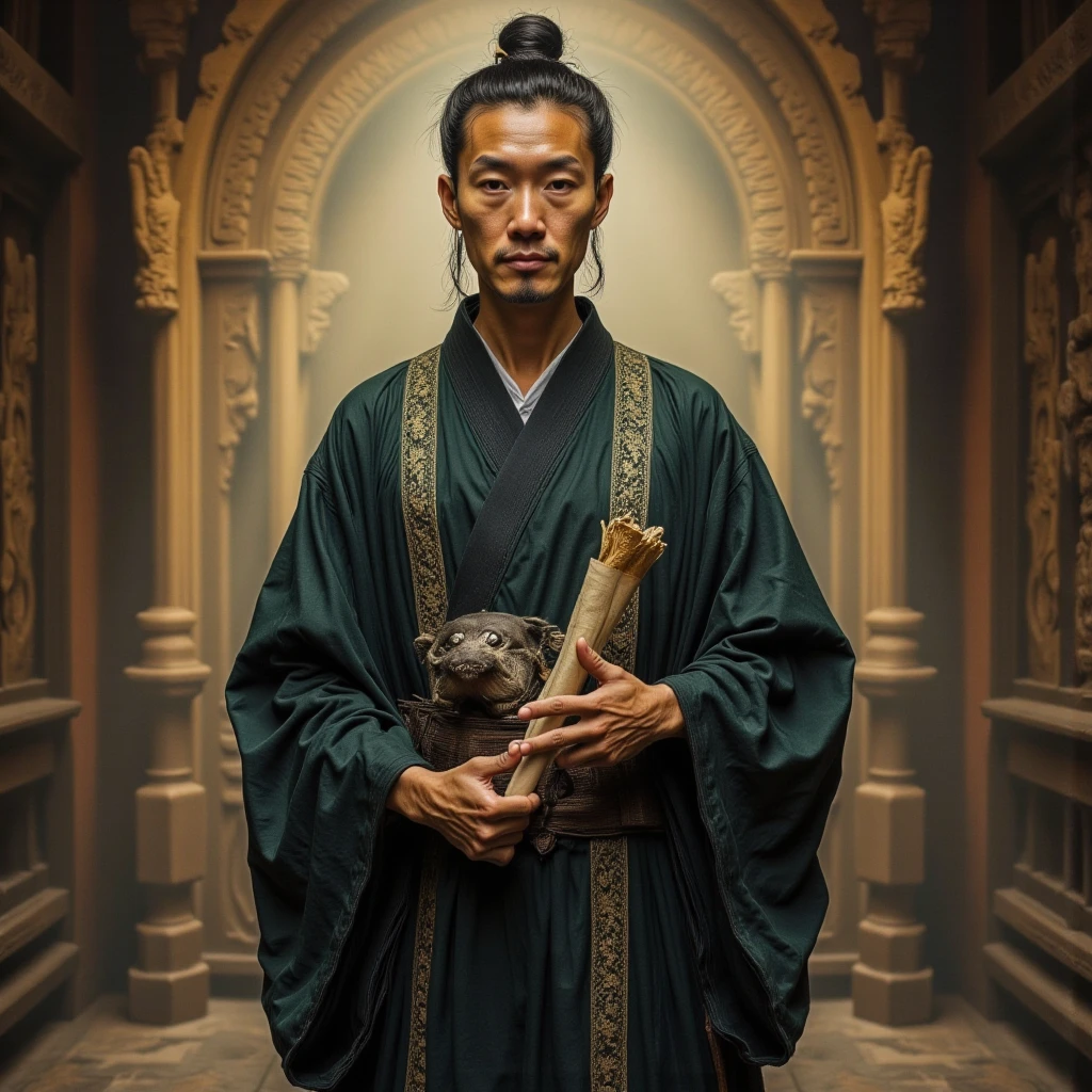 Han Ling Character Design Prompt: "A full-body illustration of Han Ling ...