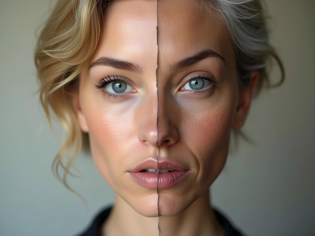 "A highly detailed and realistic portrait of a person with a striking ...