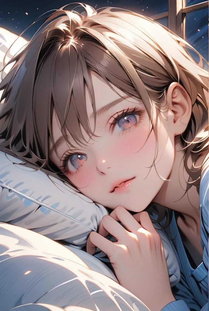 1girl, pov, from side, face focus, close-up face, dark night - SeaArt AI