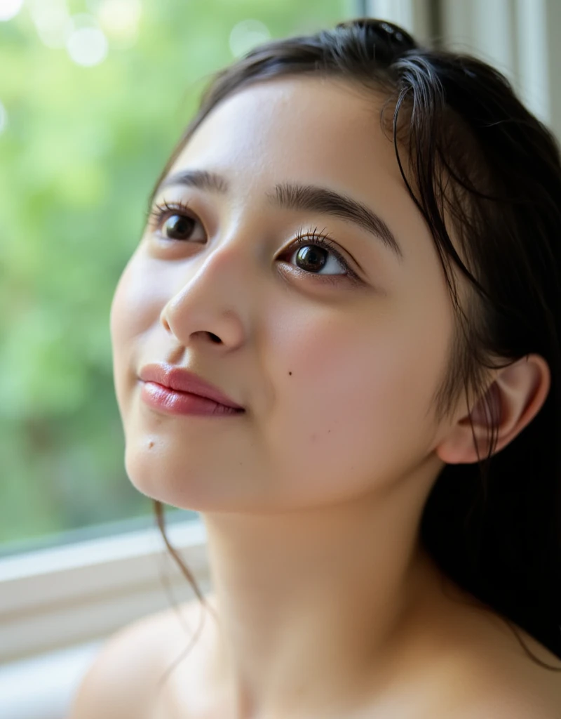 Nagi, The image is a close-up portrait of a young woman's face - SeaArt AI