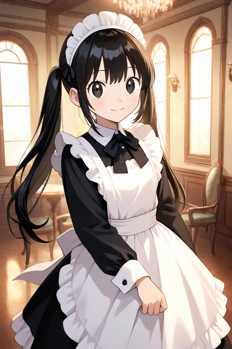The girl is wearing a maid - SeaArt AI