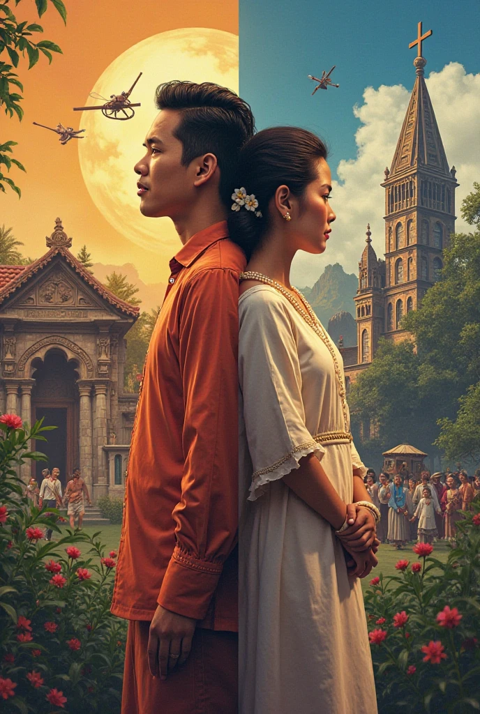 Create a highly detailed, symbolic, and visually striking split - SeaArt AI