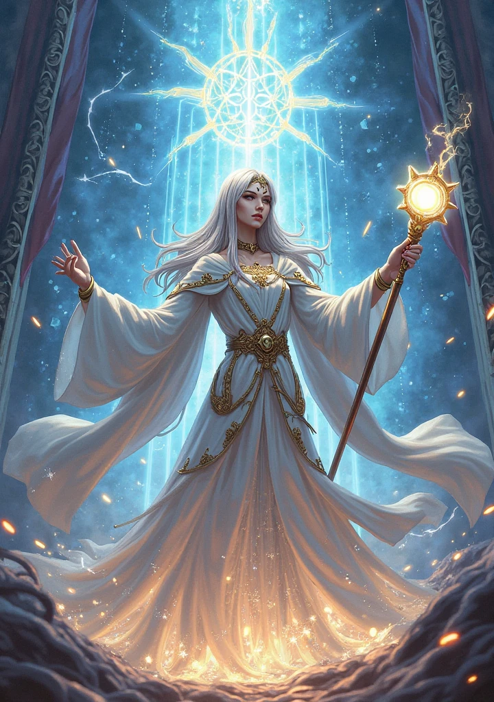 YU-GI-OH carte monstre, The Light Wizard in an anime painting style Yu ...