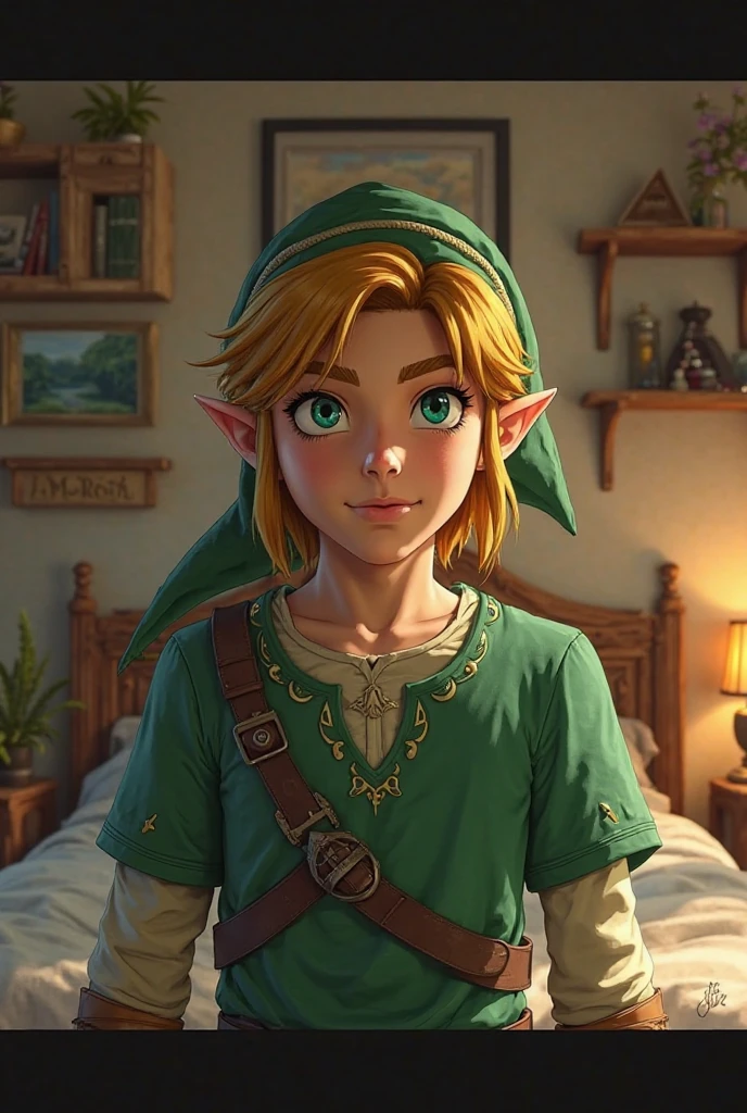 A hyper-realistic digital illustration of Link, the iconic character ...