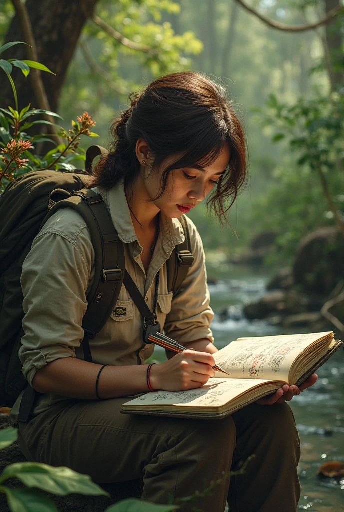 (Visuals: Images of someone observing people in a natural setting ...