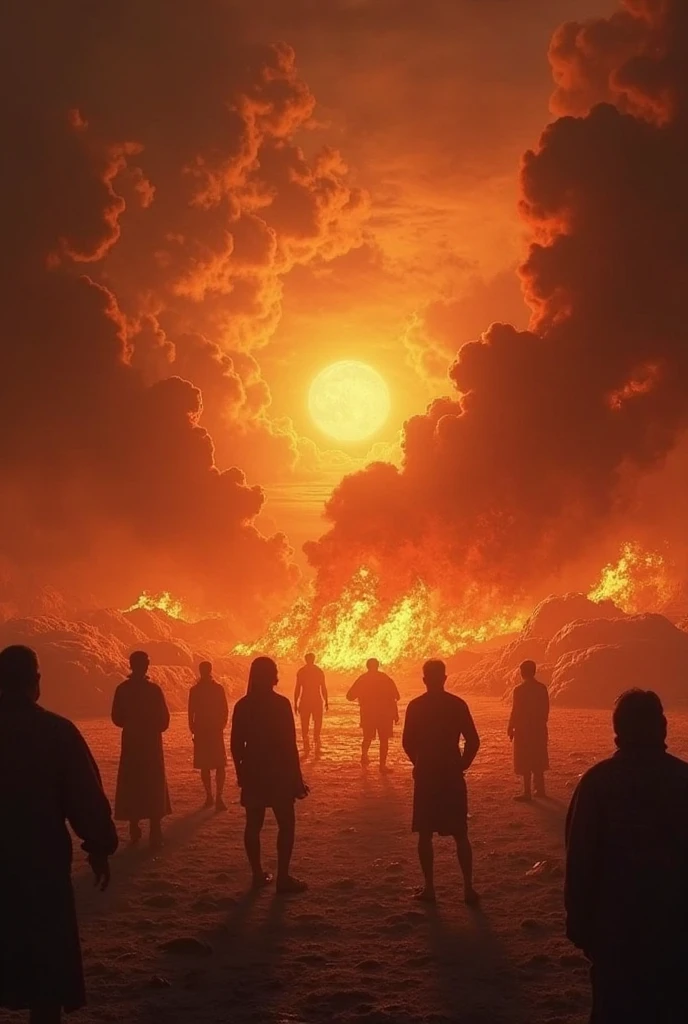 Punishment for the Disbelievers A fiery scene of Hell, with blazing ...
