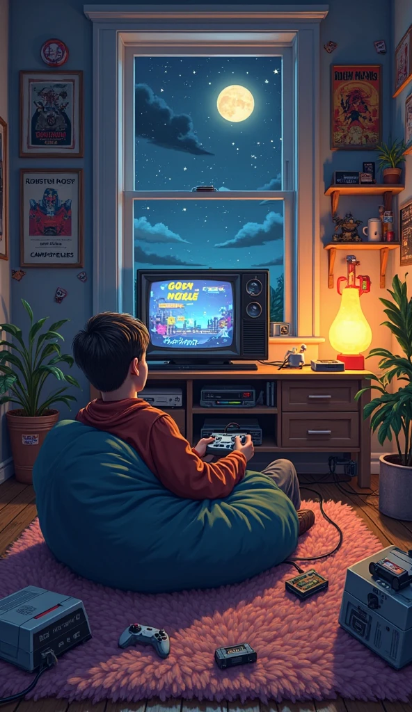 "A nostalgic and cozy black ager's bedroom from the 90s, transformed ...