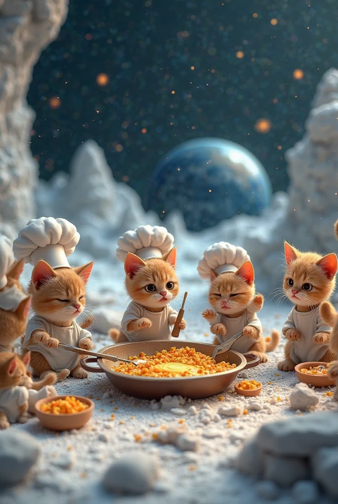 Create a video of cats cooking on the moon - SeaArt AI