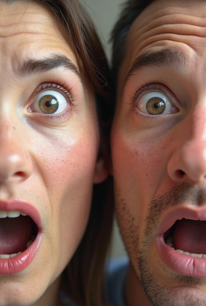 Face of surprised parents who look realistic - SeaArt AI