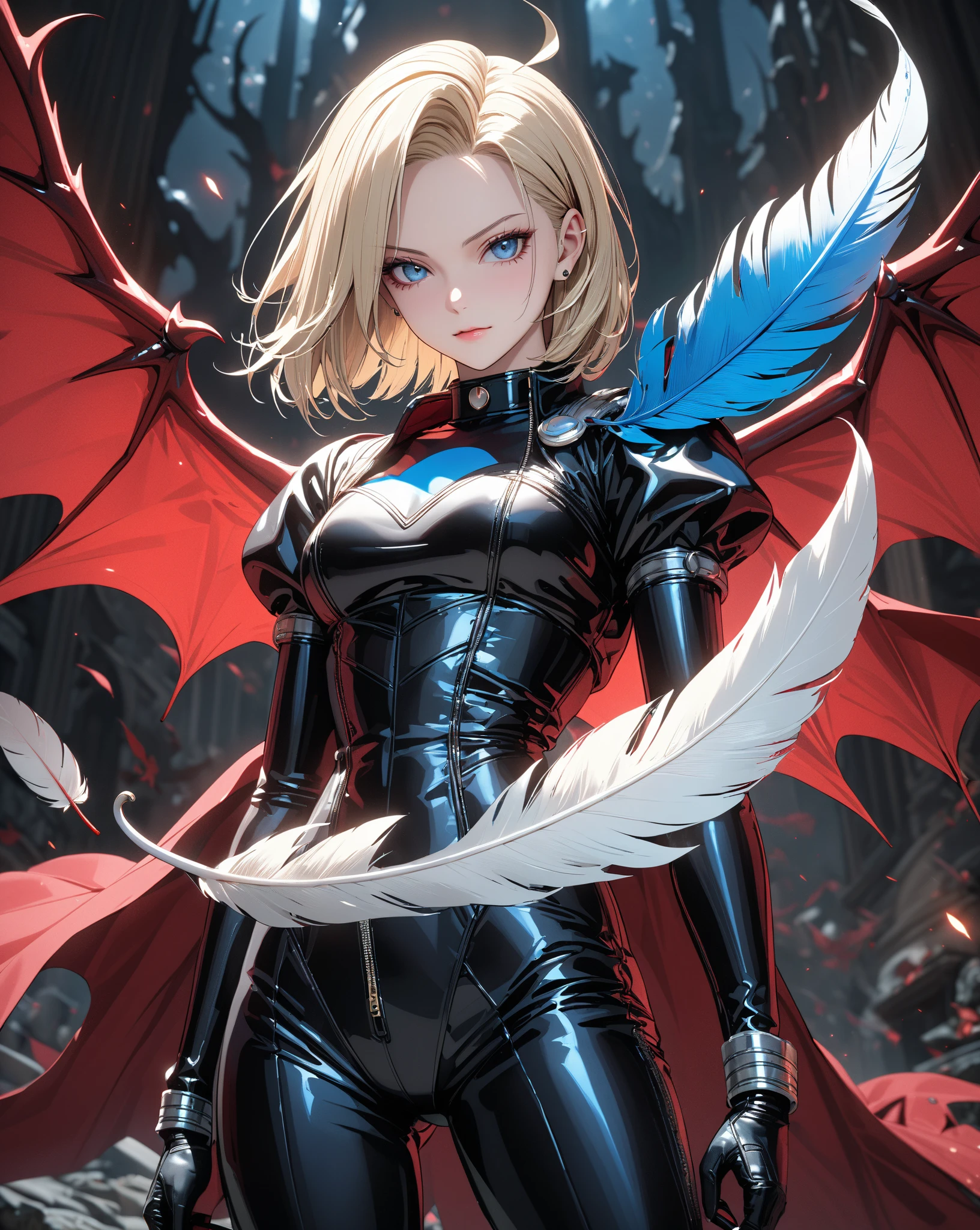 A Floating Feather, Demon World, devil, (Android 18), masterpiece - SeaArt AI