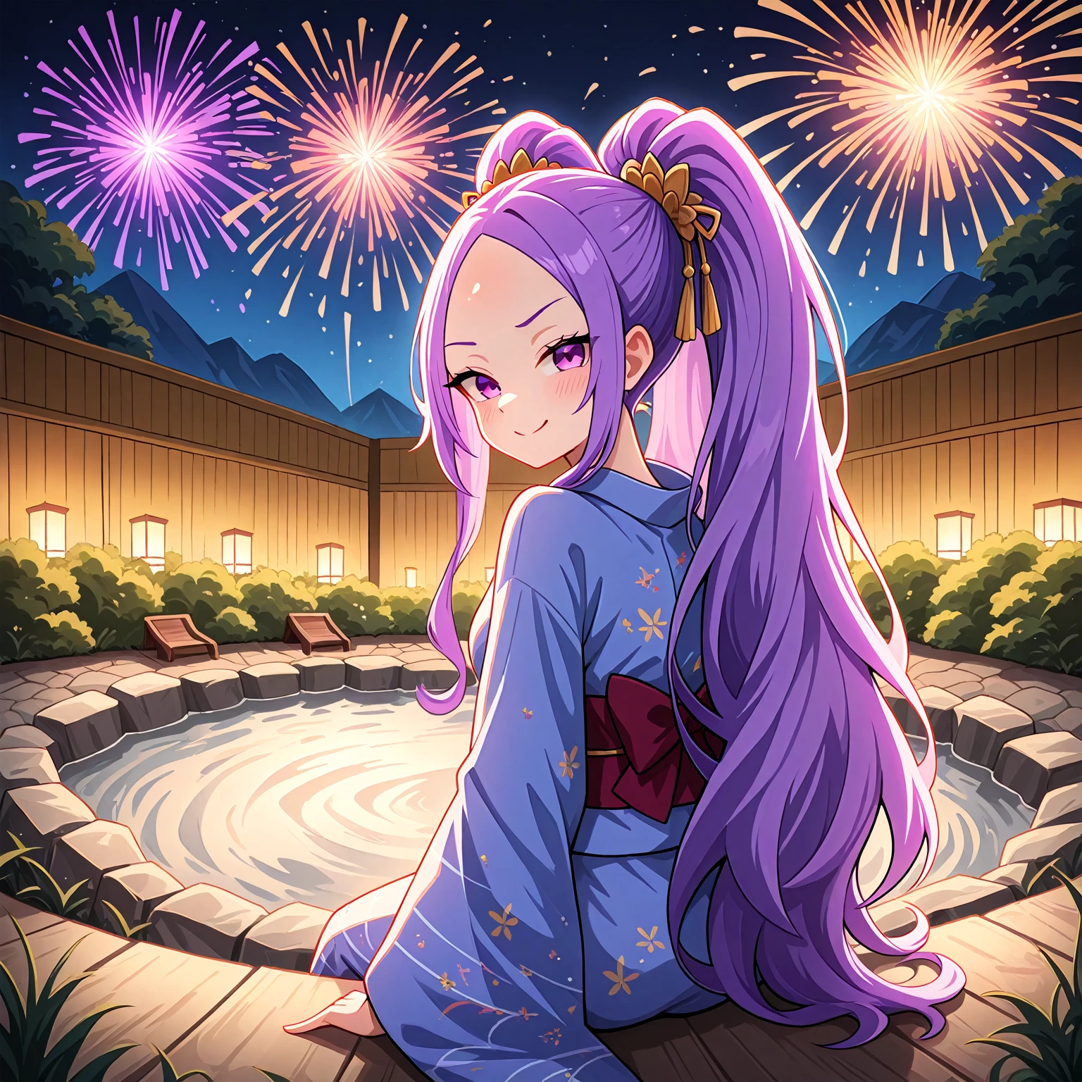 04:33:52 1 part-time girl , long hair, purple hair, purple eyes - SeaArt AI