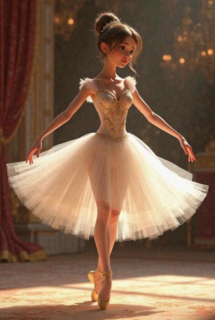 Creation of a hyper-realistic 3D Pixar-style ballerina character ...